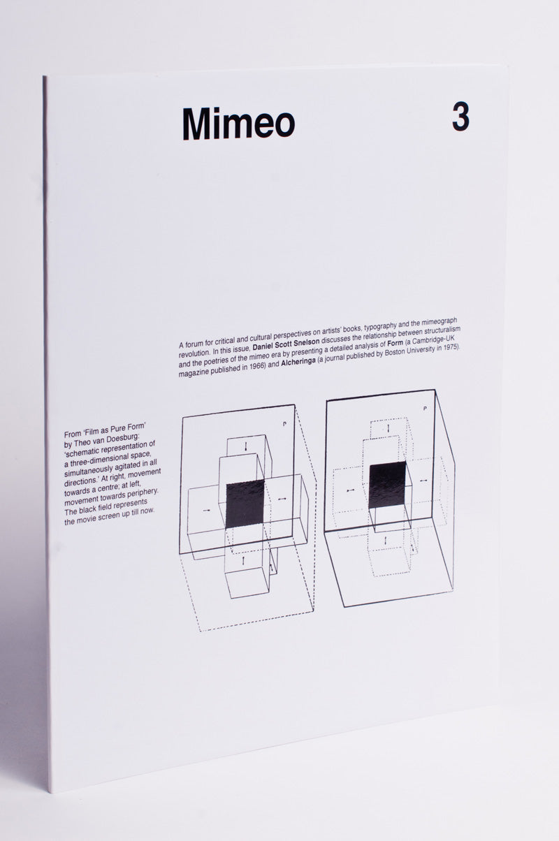 Mimeo Mimeo #3 – Cuneiform Press